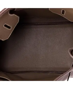 Hermès Birkin 35 Handbag Grey Togo With Palladium Hardware