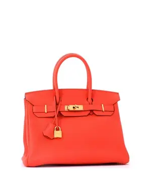 Hermès Birkin 30 Handbag Orange Togo With Gold Hardware - Capucine