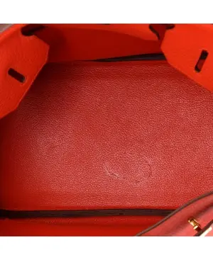 Hermès Birkin 30 Handbag Orange Togo With Gold Hardware - Capucine