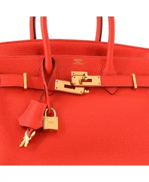 Hermès Birkin 30 Handbag Orange Togo With Gold Hardware - Capucine