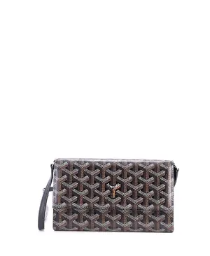 Goyard Varenne Continental Wallet With Strap Coated Canvas - Black