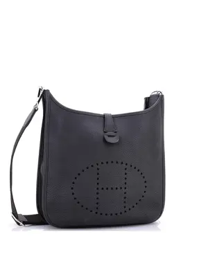 Hermès Pm Evelyne Bag Gen Iii Clemence - Black