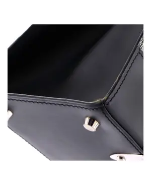 Goyard Pm Saigon Top Handle Bag Coated Canvas With Leather - Black
