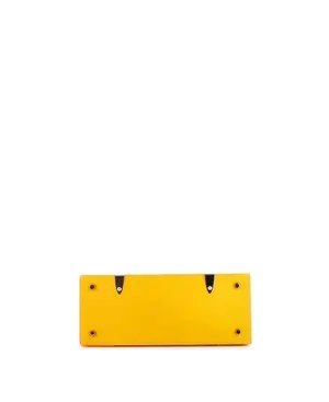 Goyard Pm Saigon Top Handle Bag Coated Canvas With Leather - Yellow