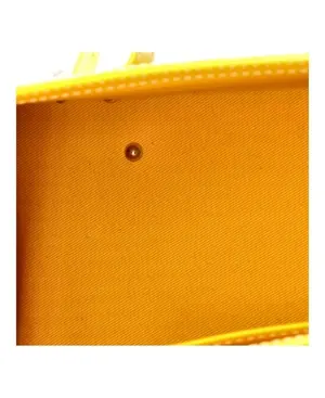 Goyard Pm Saigon Top Handle Bag Coated Canvas With Leather - Yellow