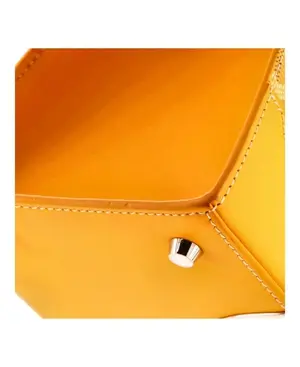 Goyard Pm Saigon Top Handle Bag Coated Canvas With Leather - Yellow