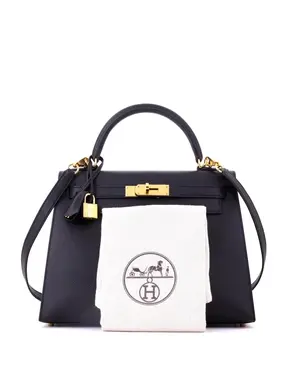 Hermès Kelly 28 Handbag Black Epsom With Gold Hardware