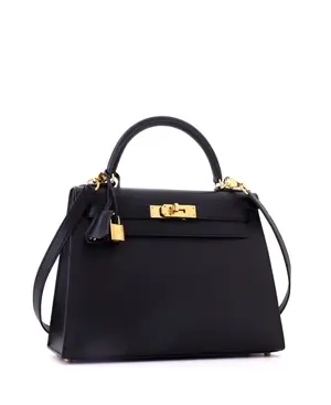 Hermès Kelly 28 Handbag Black Epsom With Gold Hardware