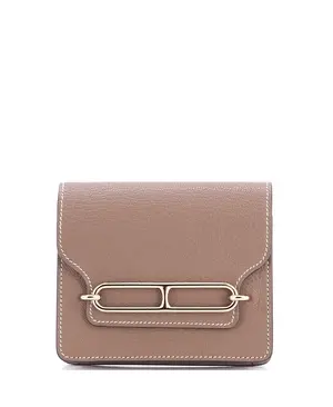 Hermès Roulis Slim Wallet Chevre Mysore - Gray