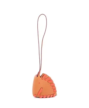 Hermès Cheval Tresse Bag Charm Leather - Brown/ Brown/ Orange