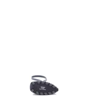 Hermès Cheval Tresse Bag Charm Leather - Black