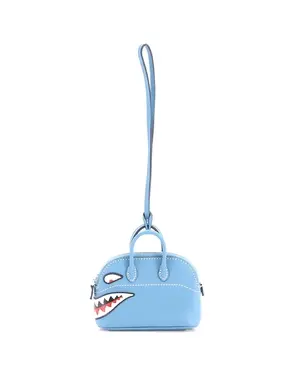 Hermès Bolide Shark Bag Charm Leather - Blue