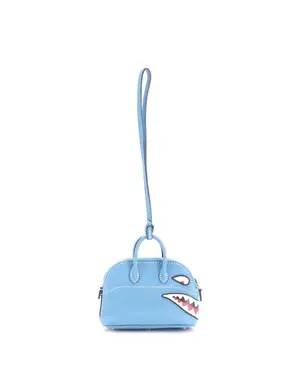 Hermès Bolide Shark Bag Charm Leather - Blue