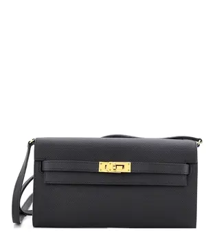 Hermès Kelly To Go Wallet Epsom - Black