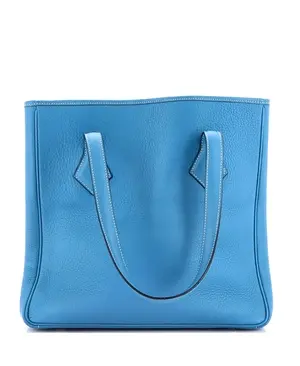 Hermès 32 Victoria Ii Cabas Clemence - Blue