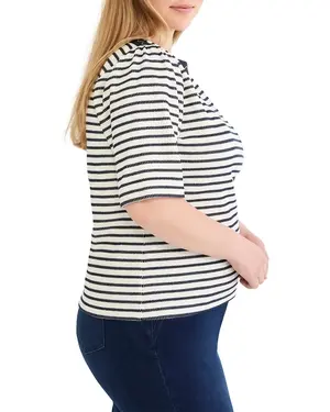 NIC+ZOE Embroidered Boat Neck Top