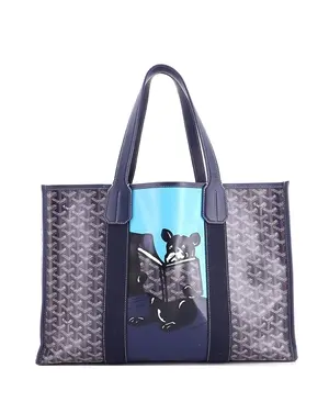 Goyard Mm Villette Tote Printed Coated Canvas - Blue