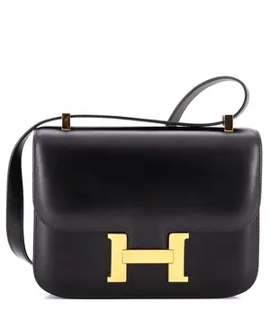 Hermès 24 Constance Bag Box Calf - Black