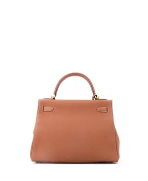 Hermès Kelly 28 Handbag Brown Togo With Hardware - Gold