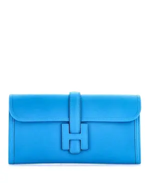 Hermès 29 Jige Elan Clutch Chevre Mysore - Blue