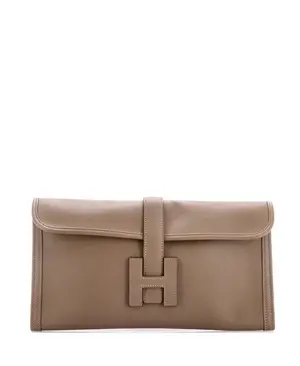 Hermès 29 Jige Elan Clutch Evercolor - Brown