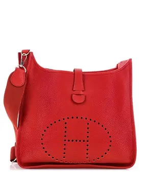 Hermès Gm Evelyne Bag Gen Iii Clemence - Red