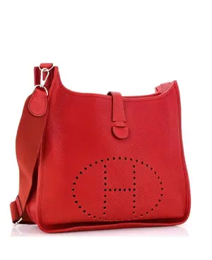 Hermès Gm Evelyne Bag Gen Iii Clemence - Red