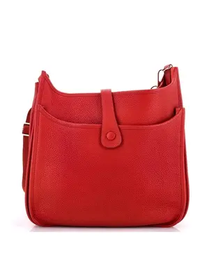 Hermès Gm Evelyne Bag Gen Iii Clemence - Red