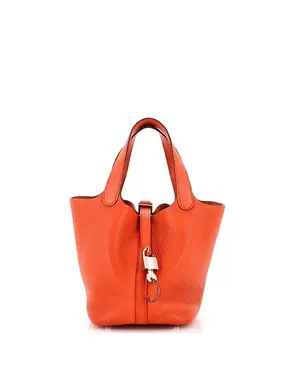 Hermès Pm Picotin Lock Bag Clemence - Orange