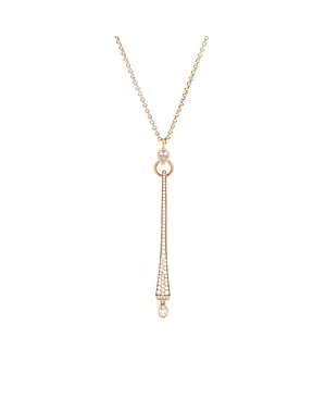 Hermès Large Clou De Forge Pendant Necklace 18k Rose Gold And Diamonds, 16 - Pink