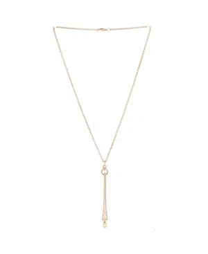 Hermès Large Clou De Forge Pendant Necklace 18k Rose Gold And Diamonds, 16