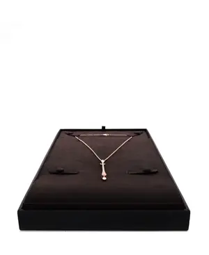 Hermès Large Clou De Forge Pendant Necklace 18k Rose Gold And Diamonds, 16