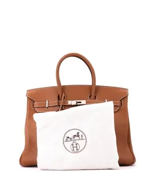 Hermès Birkin 35 Handbag Brown Togo With Palladium Hardware - Gold