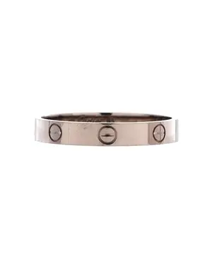 CARTIER Love Wedding Band Ring 18k Gold - White