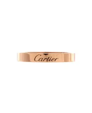 CARTIER 3mm C De Wedding Band Ring In 18k Rose Gold