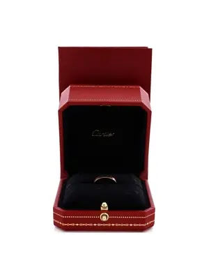 CARTIER 3mm C De Wedding Band Ring In 18k Rose Gold