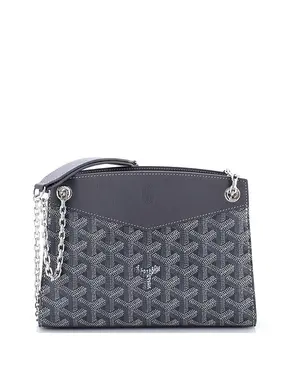 Goyard Structured Rouette Chain Shoulder Bag Coated Canvas - Gray