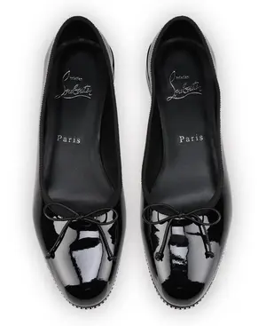 CHRISTIAN LOUBOUTIN Sweetie Jane Strass Ballerina Flats - Black