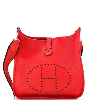 Hermès Gm Evelyne Bag Gen Iii Clemence - Red