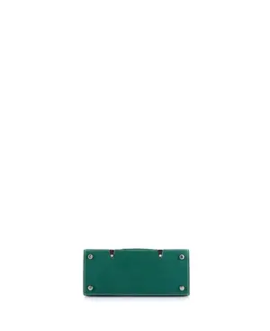 Goyard Structured Saigon Top Handle Bag Coated Canvas With Leather - Green
