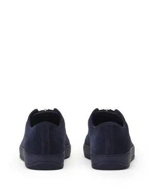 LANVIN Suede Zip Sneakers - Navy/navy