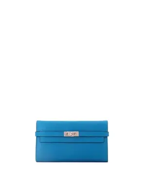 Hermès Long Kelly Wallet Epsom - Blue