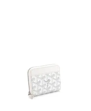 Goyard Pm Matignon Zip Wallet Coated Canvas With Leather