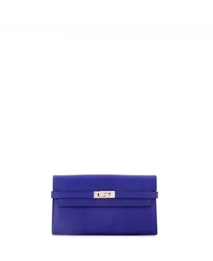 Hermès Long Kelly Wallet Epsom - Blue