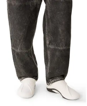 LANVIN Lnv1 Knit And Suede Sneakers - White/black