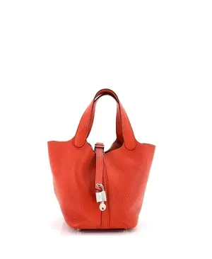 Hermès Pm Picotin Lock Bag Clemence - Orange