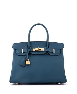 Hermès Birkin 30 Handbag Blue Epsom With Gold Hardware - Colvert