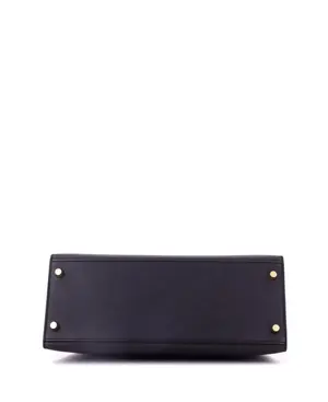 Hermès Kelly 28 Handbag Black Epsom With Gold Hardware - Noir