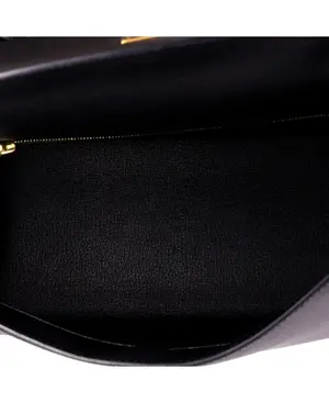 Hermès Kelly 28 Handbag Black Epsom With Gold Hardware - Noir