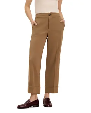 NIC+ZOE Clarendon Stretch Cuffed Ankle Pants - Oak